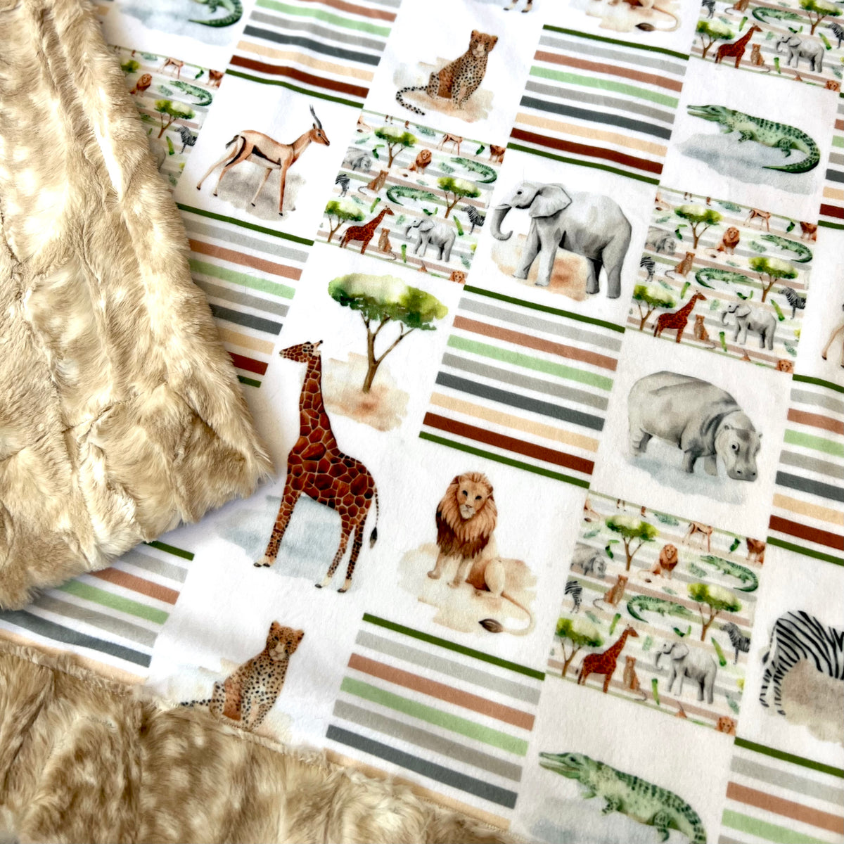 PRE-ORDER - Safari Faux Patch – The Designer Minky Co Live Sales