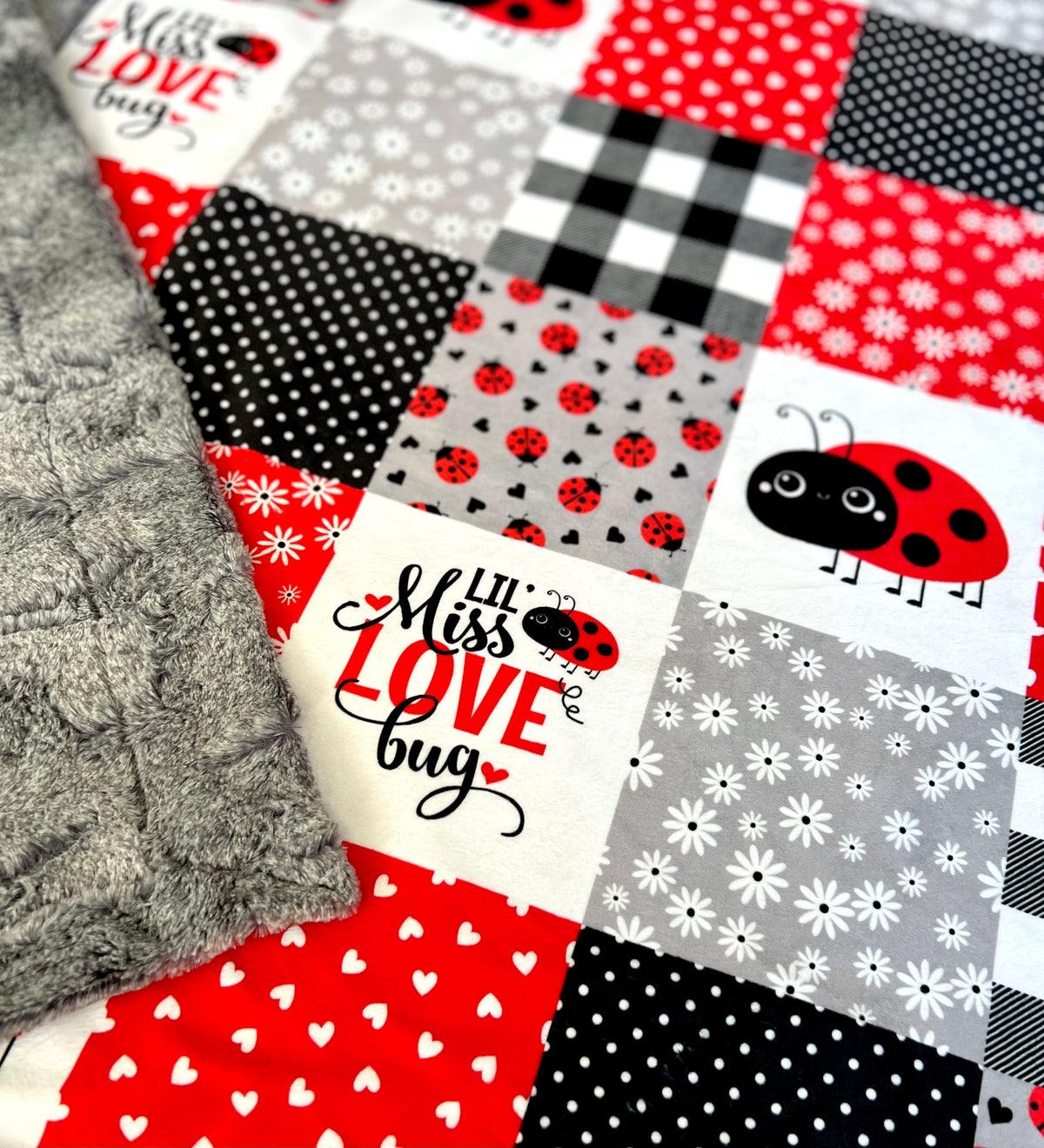 PRE-ORDER - Lady Bug Faux Patch – The Designer Minky Co Live Sales